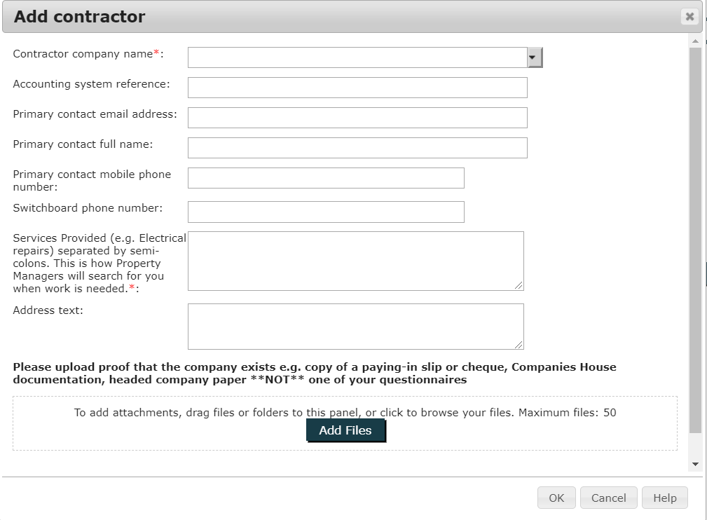 Setting up a contractor – Dwellant Help Centre